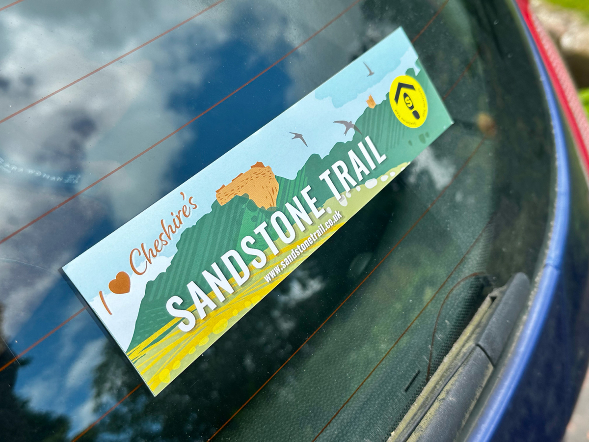 Car Sticker - "I love Cheshire's Sandstone Trail" - Sandstone Trail