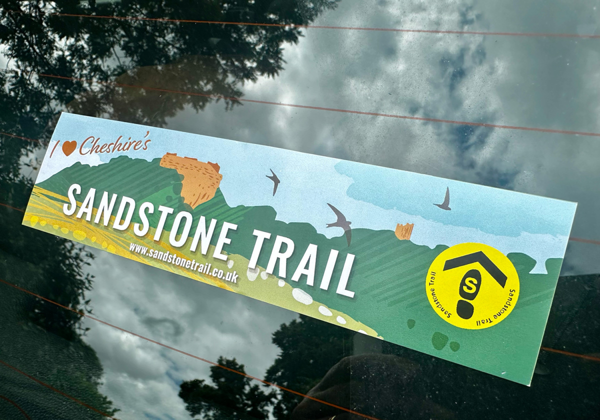 Car Sticker - "I love Cheshire's Sandstone Trail" - Sandstone Trail