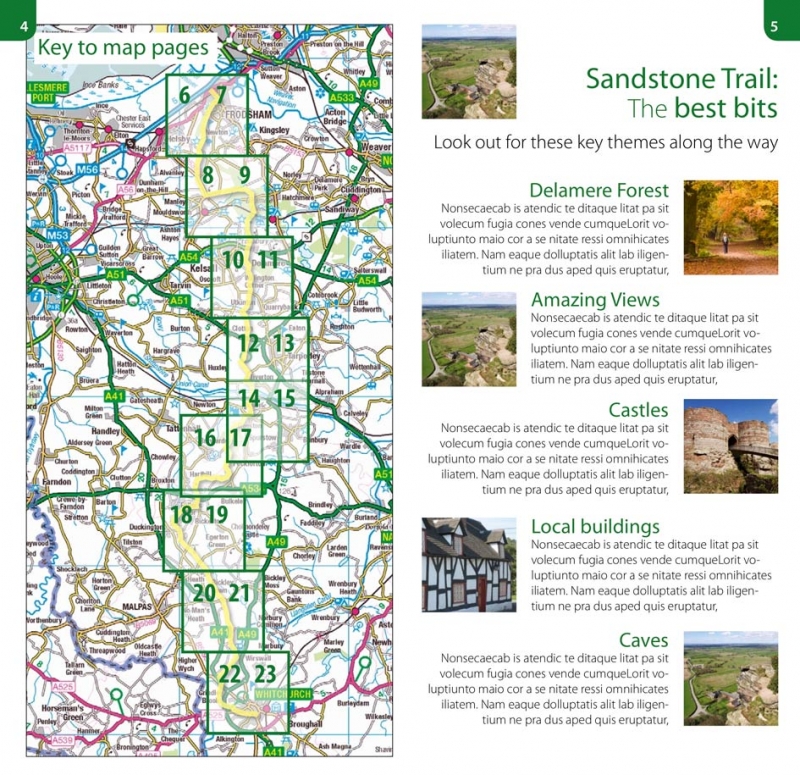 Sandstone Trail: 1:25,000 OS map book - Sandstone Trail