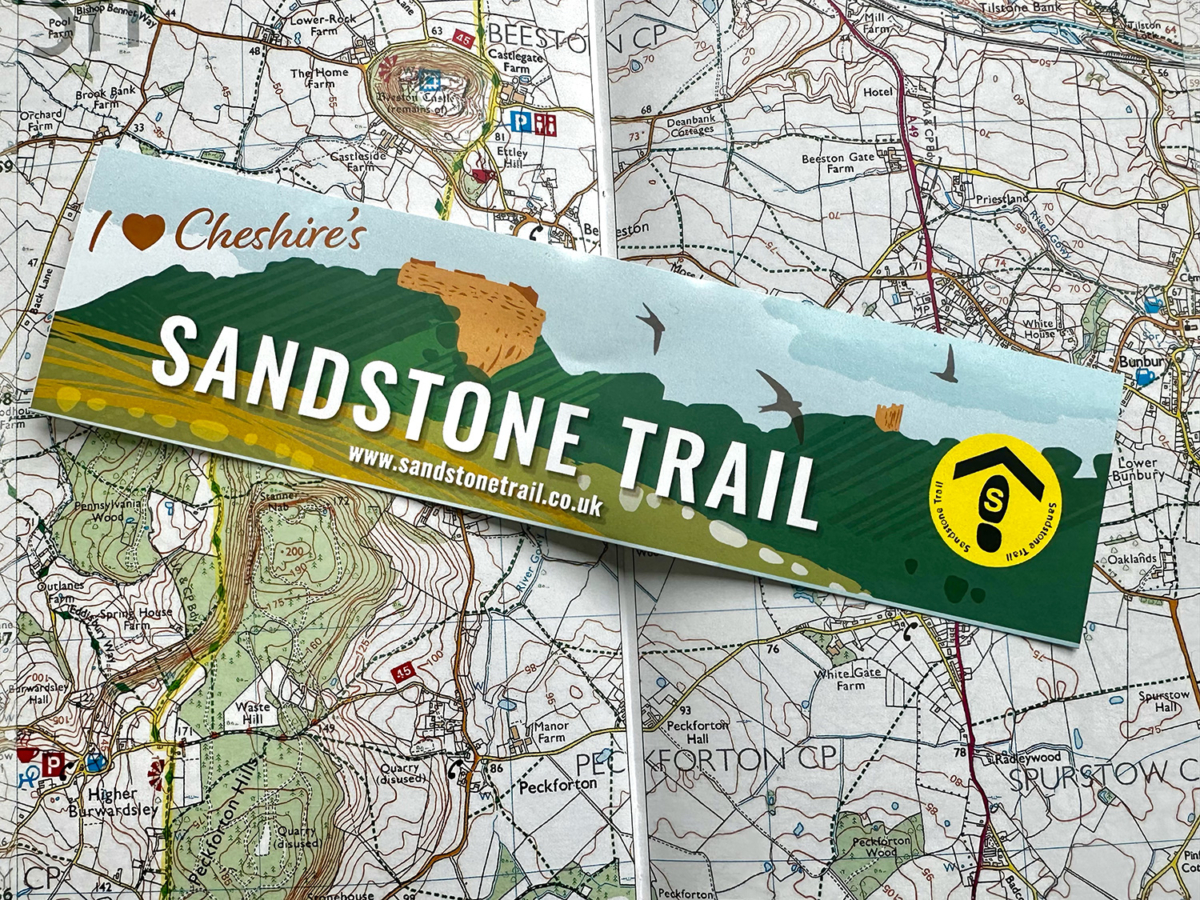 Car Sticker - "I love Cheshire's Sandstone Trail" - Sandstone Trail